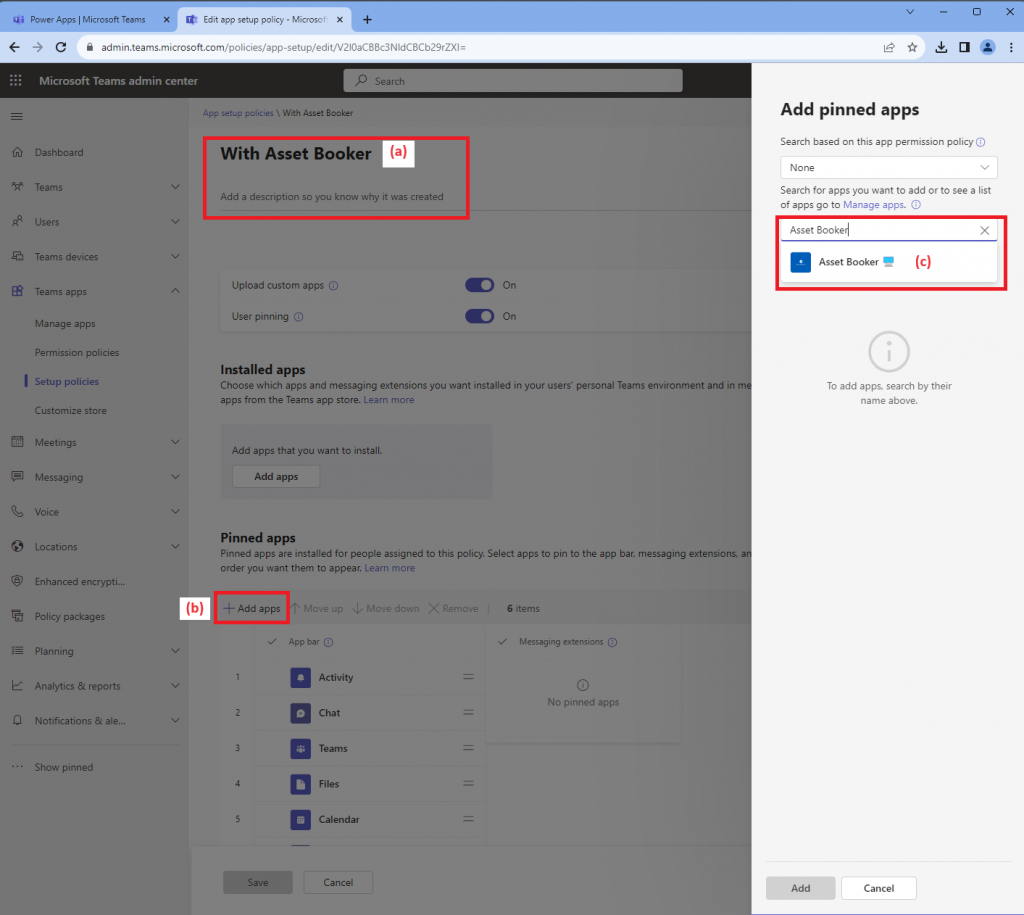 How to pin the app in the Teams toolbar - DigPacks